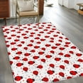 Area Rugs for Living Room 4x6 Ft, Red Black Animals Non Slip Area Rugs ...