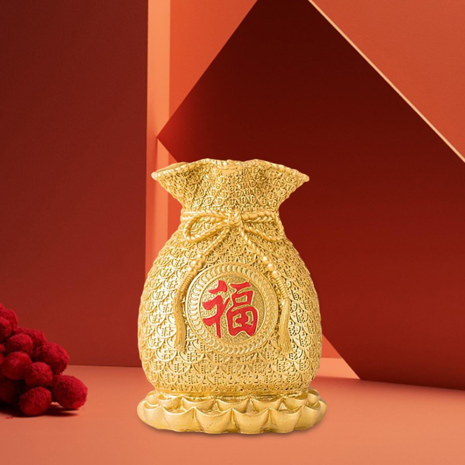 Resin Flower Vase Blessed Bag Shape Scene Layout Decoration Centerpiece ...
