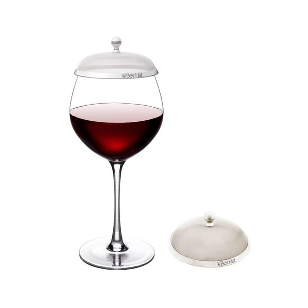 BevHat Stainless Steel Wine Glass Cover (Pack of 2). Keep The Bugs Out ...
