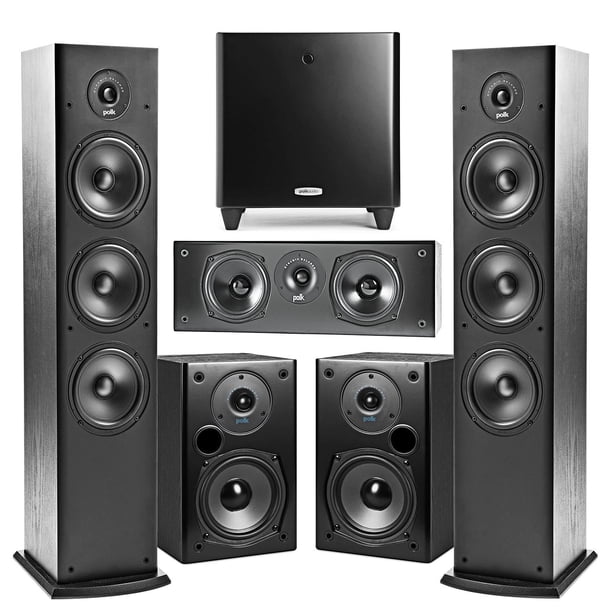 Polk Audio T30 Center Channel Speaker with Polk DSW PRO 440 WI ...