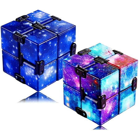 2 Pack Infinity Cube Fidget Toys, Fidget Cube for Stress and Anxiety ...
