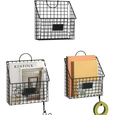 X-cosrack Wall File Organizer, Metal Hanging File Organizer Basket with ...