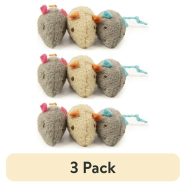 SmartyKat Skitter Mice Spring Plush Mice & Bunny Cat Toys with Pure ...