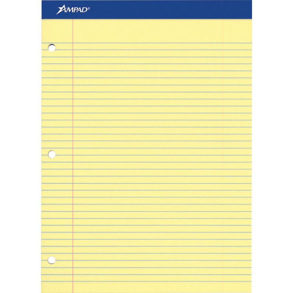 Ampad TOP20223 Perforated 3 Hole Punched Ruled Double Sheet Pads Letter 100 Pad Walmart ampad-top20223-perforated-3-hole-punched-ruled-double-sheet-pads-letter-100-pad-walmart