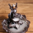 YIENENG Ceramic Dragon Incense Burner Set with Backflow Cones ...