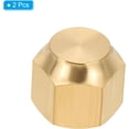 BDKWID-Brass Flare Cap, 2pcs 5/16" Tube OD SAE 1/2-20UNF 45 Degree ...
