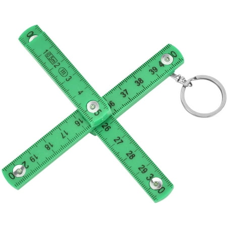 Foldable Ruler, 50cm Portable Plastic Folding Ruler with Key Ring for ...
