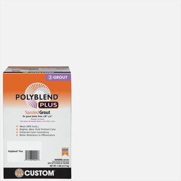 Custom Building Products Bone Sanded Tile Grout, Polyblend Plus, 7 lbs ...