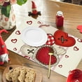 A Style A Linen Placemat With Heart And Letter Print For Dining Table ...