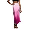 BSDJILFG Silk Skirts for Women,Juniors Satin Maxi Skirts,High Waisted ...