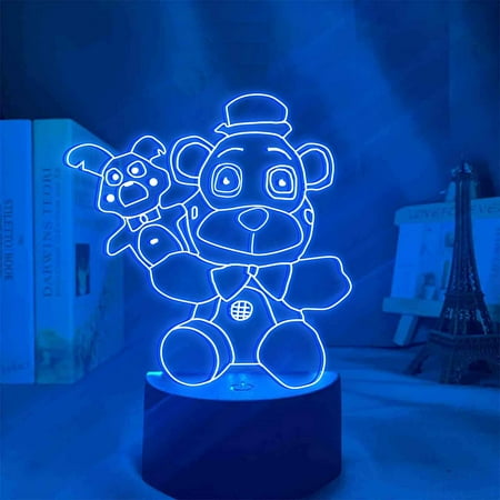 FYBTO FNAF 3D Illusion Lamp - Five Ni-ghts at Fre-ddy 3D LED Night ...