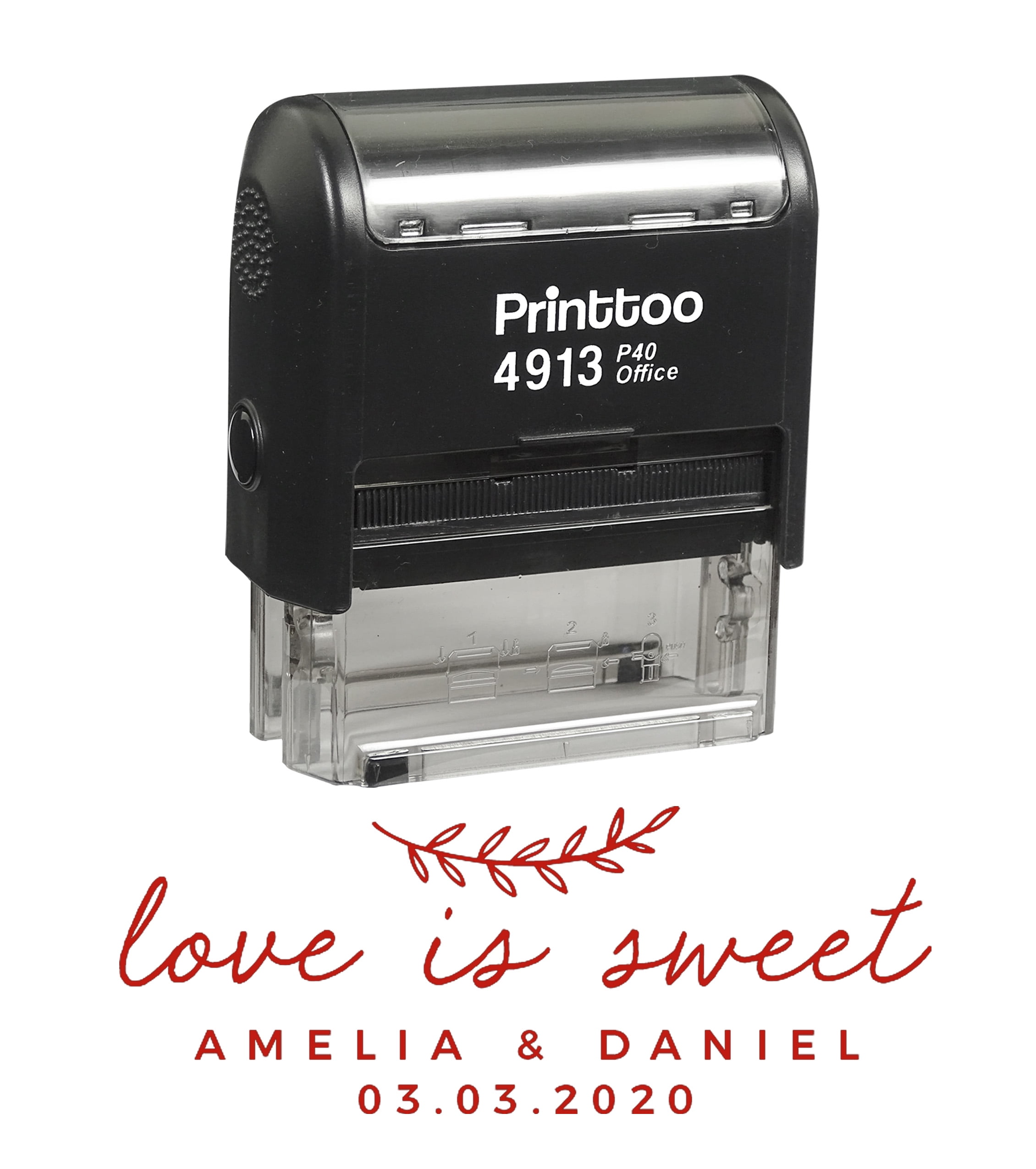 Custom Round Thank You Stamp Monogram Personalized Rubber Stamp-4S ...