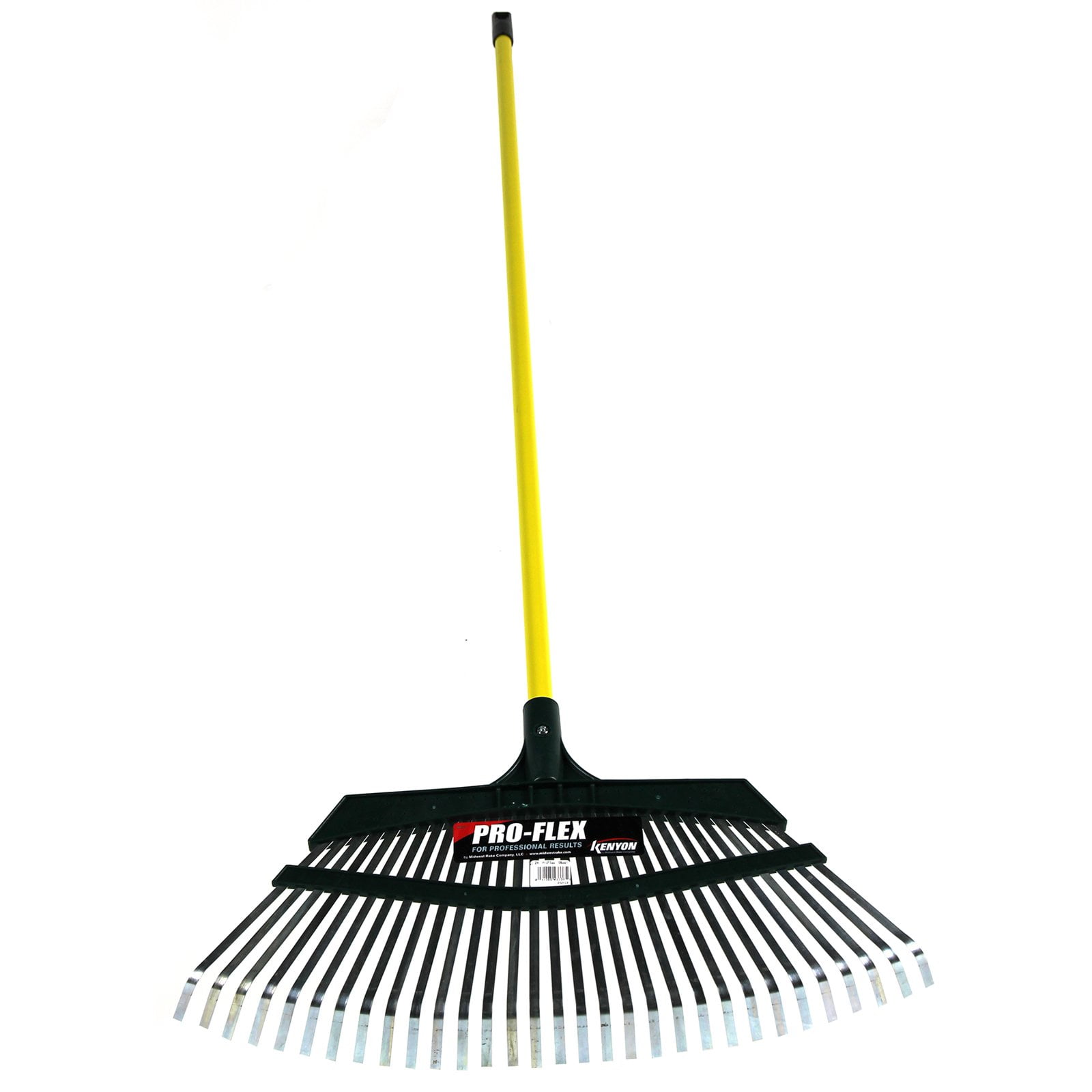 Midwest Rake LLC 43325 24 in. Yellow Steel Pro Flex Rake - Walmart.com