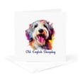 3drose, Old English Sheepdog Breed. Colorful Painting Art. Beautiful ...