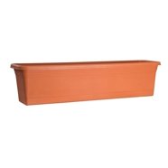 Rugg 25" x 9" x 9" Rectangle Cappuccino Resin and Plastic Window Box ...