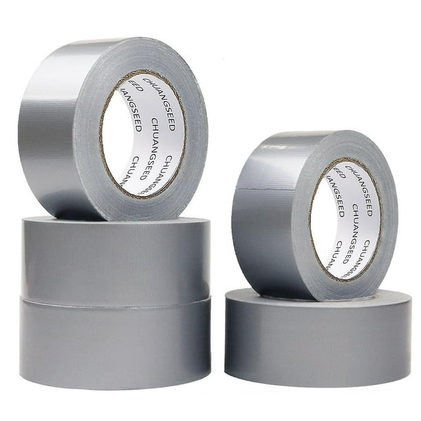 SHAR Pack Of 5 Silver Fabric Adhesive Tapes 50mm X 23m Gray Water ...