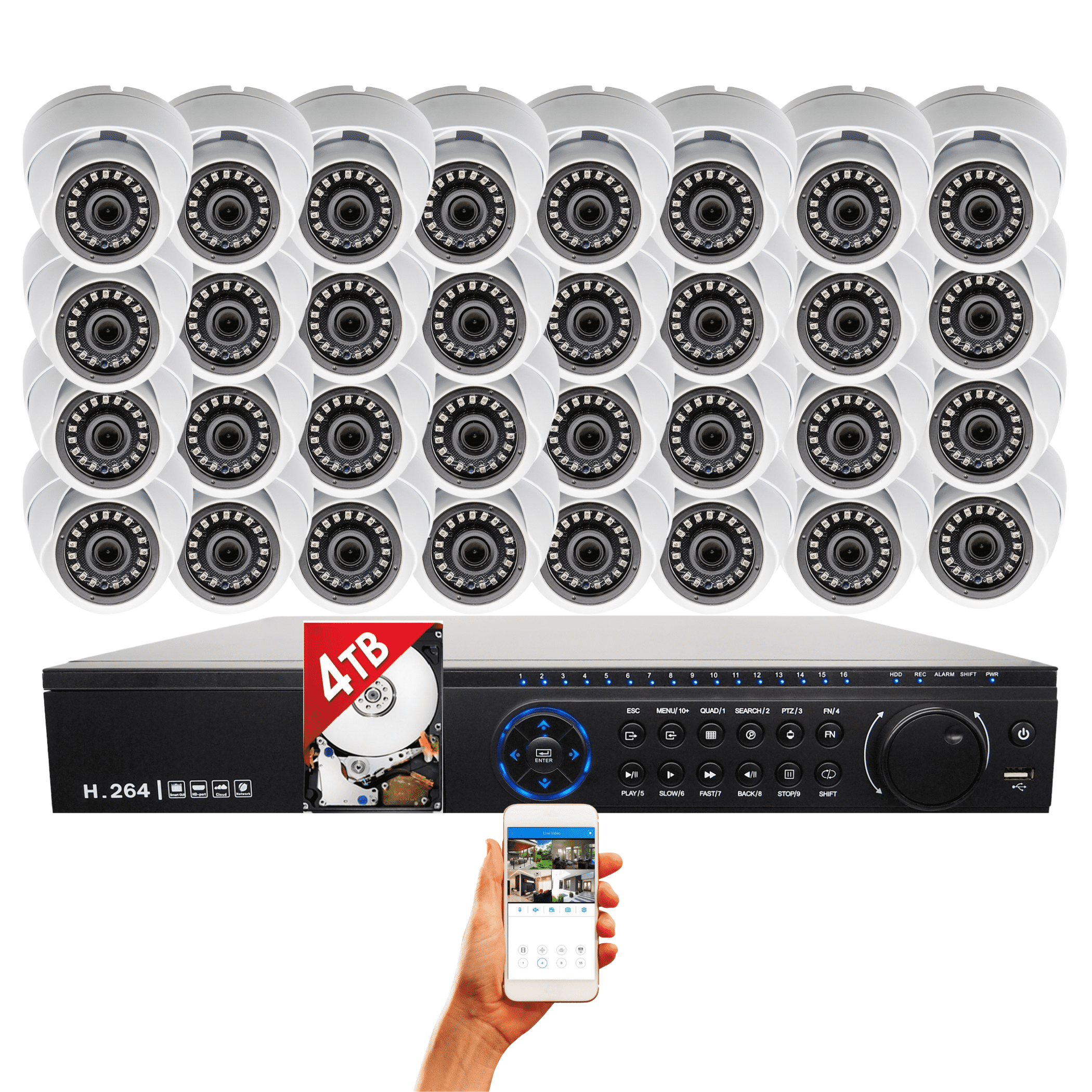 Evertech 32 Channel Security Camera System 1080p HD Indoor Outdoor ...