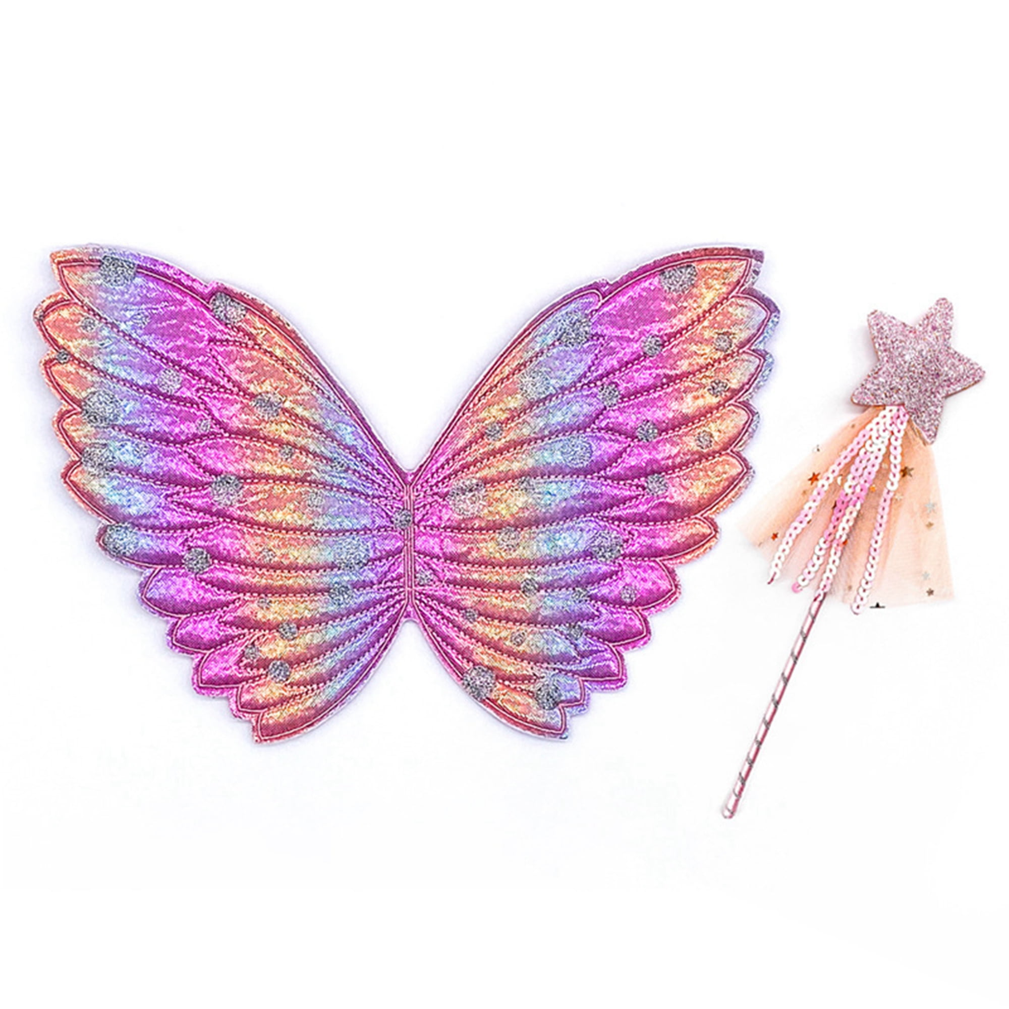 Biekopu Girls Angel Wings Kit, Butterfly/ Angel Shaped Wing, Fairy Wand ...