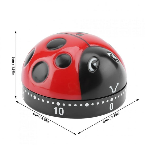 Fugacal Kitchen Timer,Ladybug Kitchen Timer 60 Minutes Timer Mechanical ...