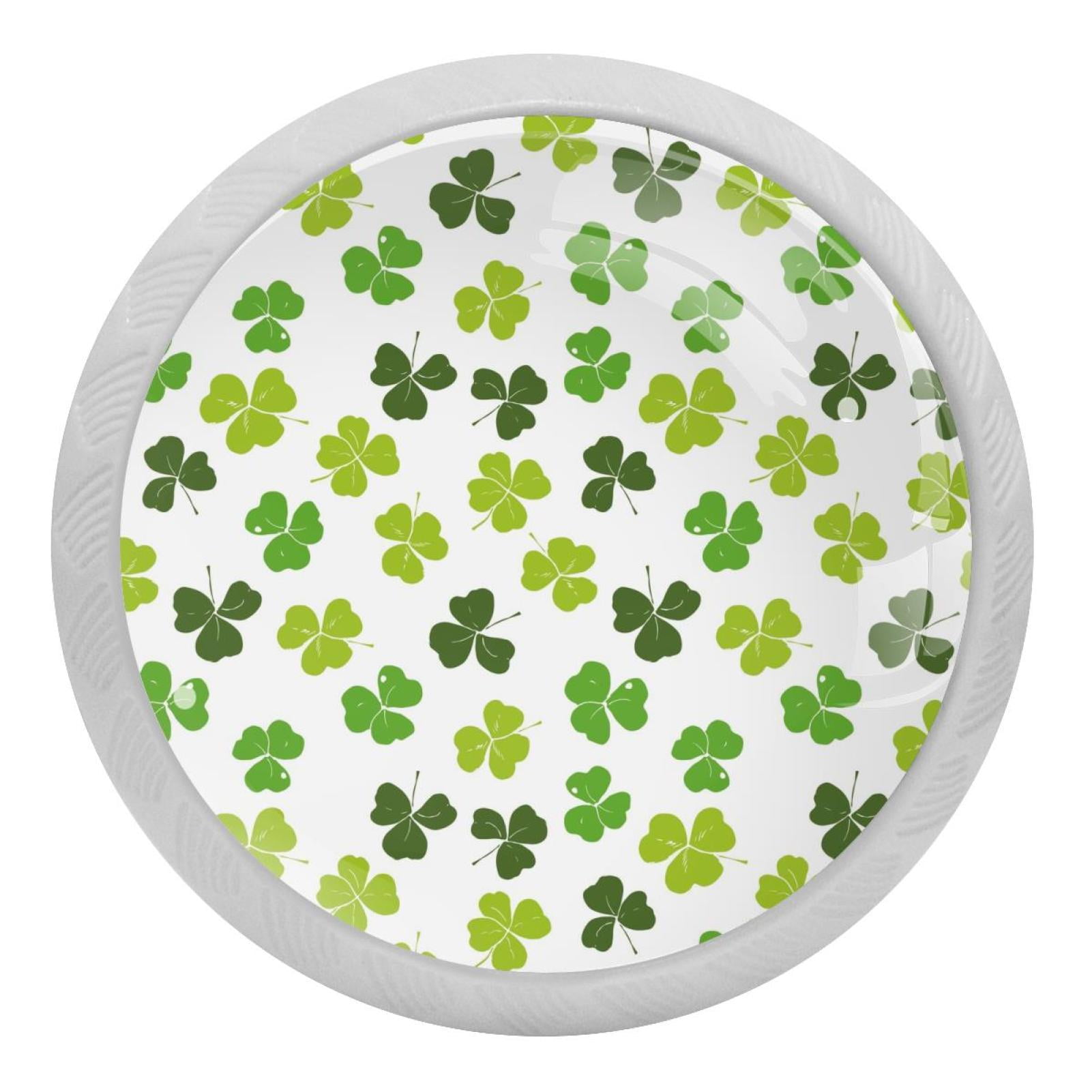 4PCS Round Patrick's Day Symbol Cabinet Fluorescence Knob Glowing in ...