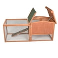 60" Chicken Coop Outdoor Wooden Rabbit Hutch Poultry Cage with Run ...