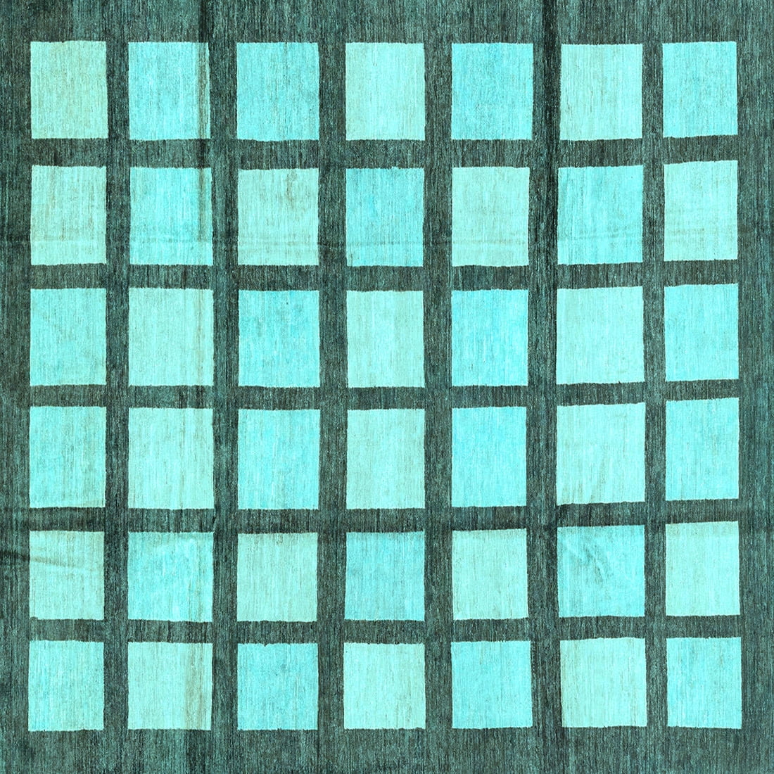 Ahgly Company Indoor Square Checkered Light Blue Modern Area Rugs, 6 ...