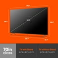 onn. 70” QLED 4K UHD (2160p) Roku Smart TV with Dolby Atmos, Dolby ...