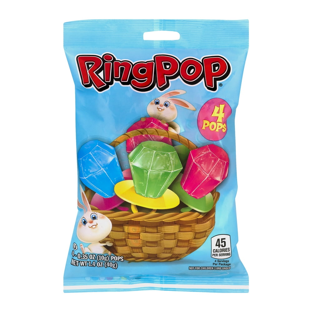 Ring Pop Lollipop Easter Basket Candy 4 Count - Walmart.com - Walmart.com