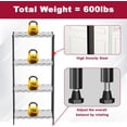 4-Tier Wire Shelving Unit 600 lbs Weight Capacity Storage Shelves Metal ...