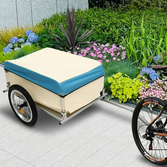 PEXMOR Heavy Duty Bike Cargo Trailer, Universal Tow-Behind Bicycle ...