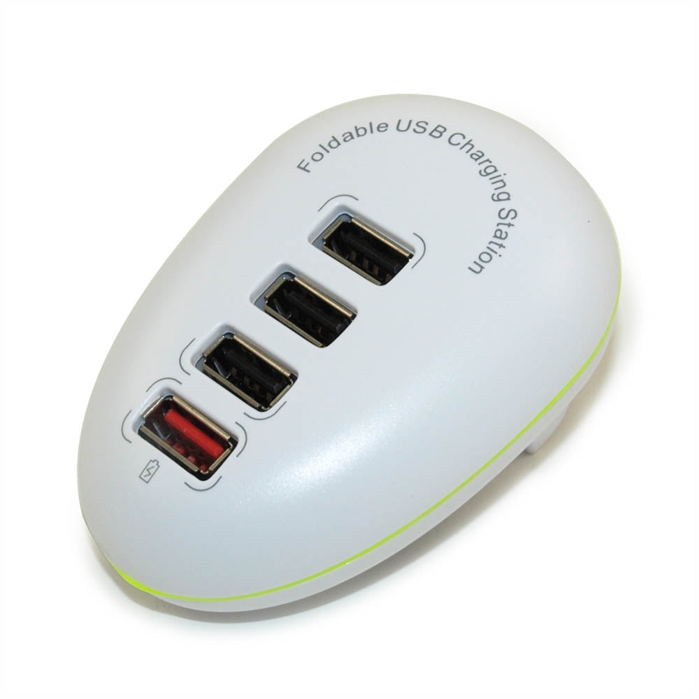 4 Port 110v/5v USB 2.5Amp Charger, Ergonomic, White - Walmart.com