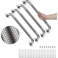 4 Pack 24 Inch Shower Grab Bar, Matte Black Bathroom Grab Bar Handle w ...