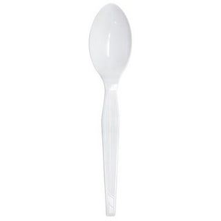 Dixie Plastic Cutlery, Heavyweight Teaspoon, Crystal Clear, 6", 1,000 ...