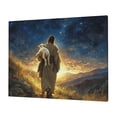 CozyNet Jesus Glowing As He Carries A Radiant Lamb Under A Glowing ...