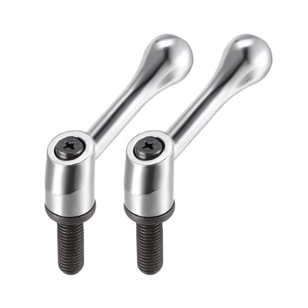 M10 x 25mm Handle Adjustable Clamping Lever Thread Push Button Ratchet ...