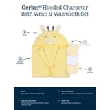 Gerber Baby Boy or Girl Casual Unisex Hooded Terry Towel and Washcloths ...