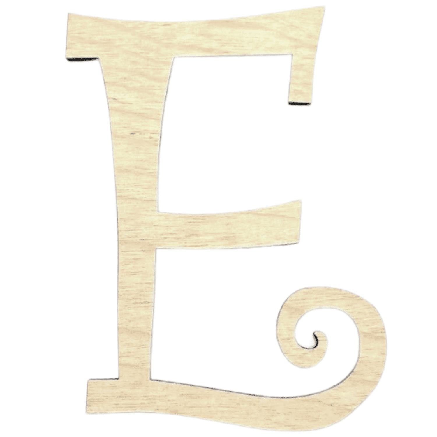 Krafty Supply - 4" Tall Birch Letter E | 1/4" Birch Plywood |Curlz ...