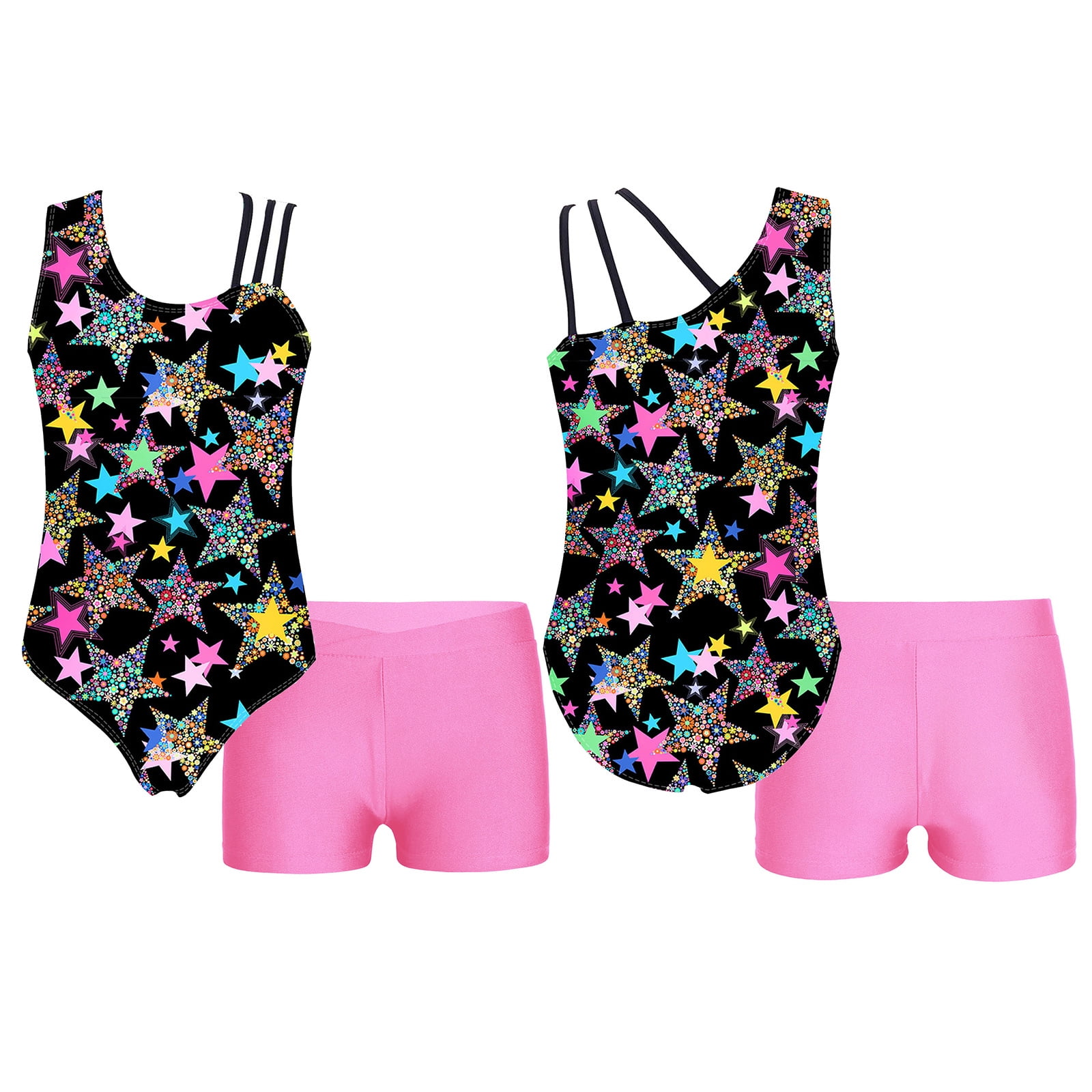 MSemis Kids Girls Gymnastics Leotards with Matching Shorts - Walmart.com