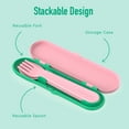 Bentgo Kids Bento-Style Cutlery Set - Fork, Spoon & Case, BPA-Free ...