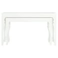 SAFAVIEH Beth French Leg Lacquer Stacking Console Table, White ...