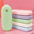 Cute Bunny Ear Silicone Pencil Case,Large Capacity Stationery Box,8.86 ...