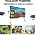 Projector Screen with Stand Foldable Portable Movie Screen 120 Inch, HD ...