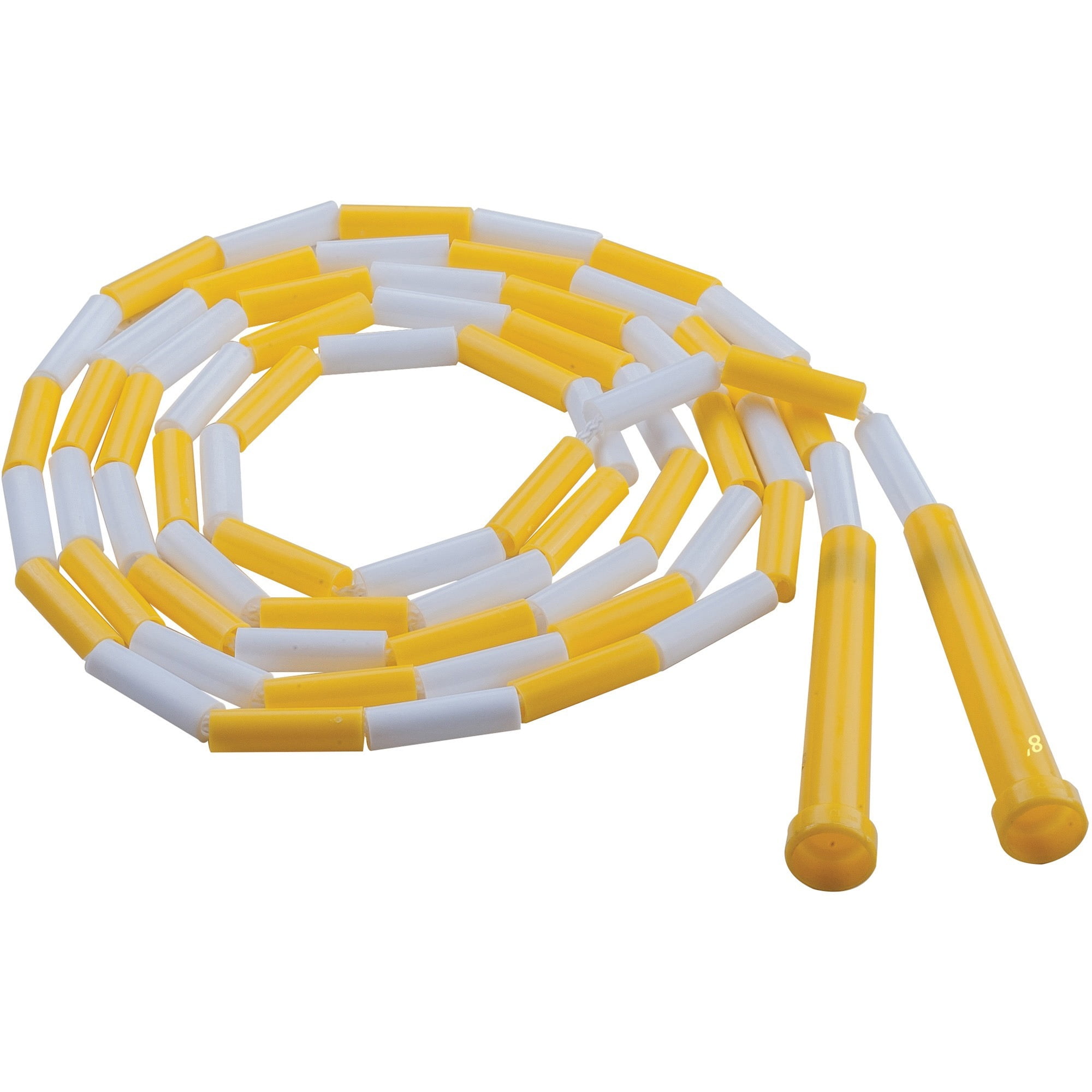 Champion Sports 8 FT Plastic Segmented Jump Rope, Yellow, White ...