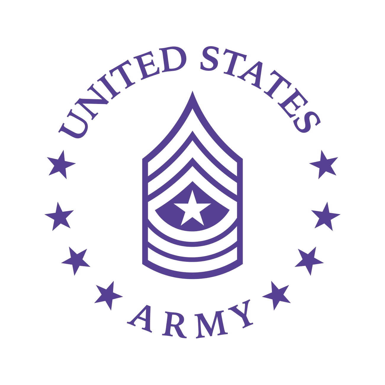 E-9 Sergeant Major US Army Rank Sticker Decal Die Cut - Self Adhesive ...