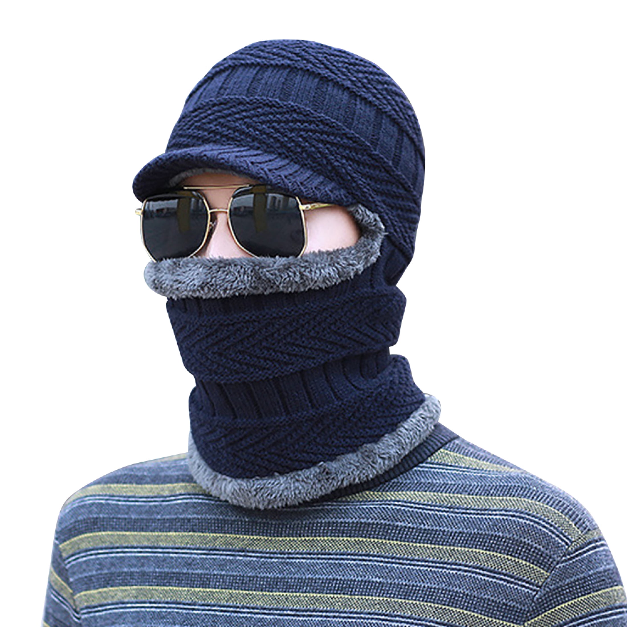 EUBUY One-Piece Scarf Hat Windproof and Cold Cycling Scarf Warm for ...