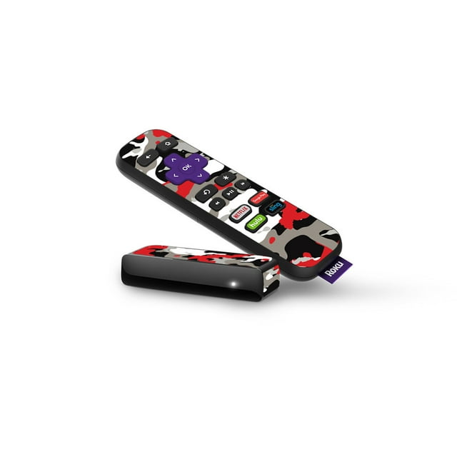 Skin Decal Wrap Compatible With Roku Express Remote Sticker Design Red ...