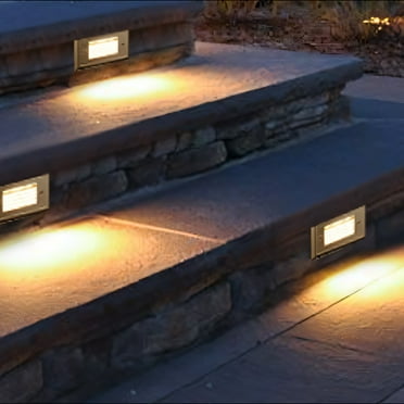 LEONLITE Recessed Deck Lights, Low Voltage LED Step Lights, Landscape ...