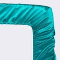 Anminy King Size Silky Satin Bed Sheet Set In Turquoise Deep Pocket 4