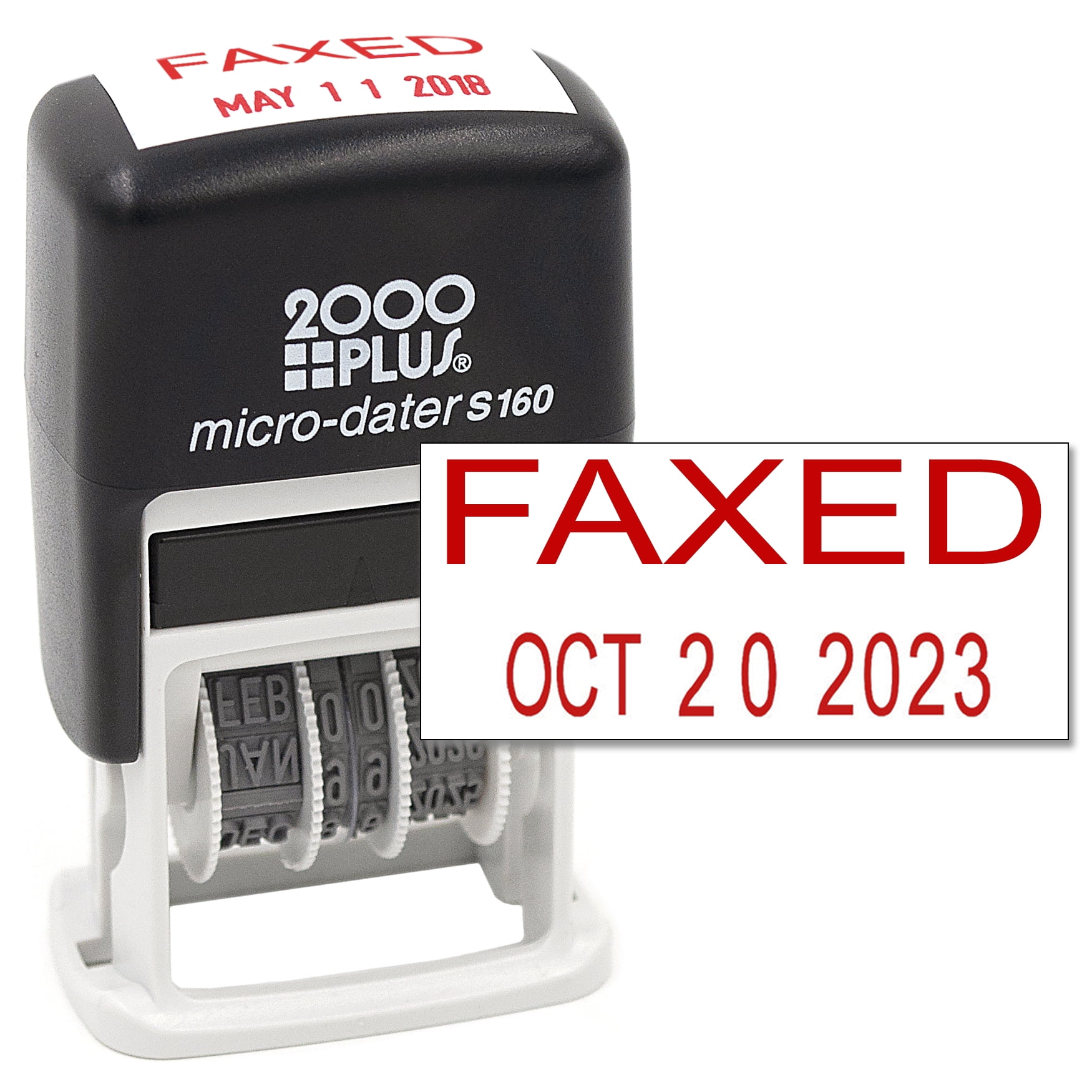 Cosco 2000 PLUS Self-Inking Rubber Date Office Stamp with FAXED Phrase ...