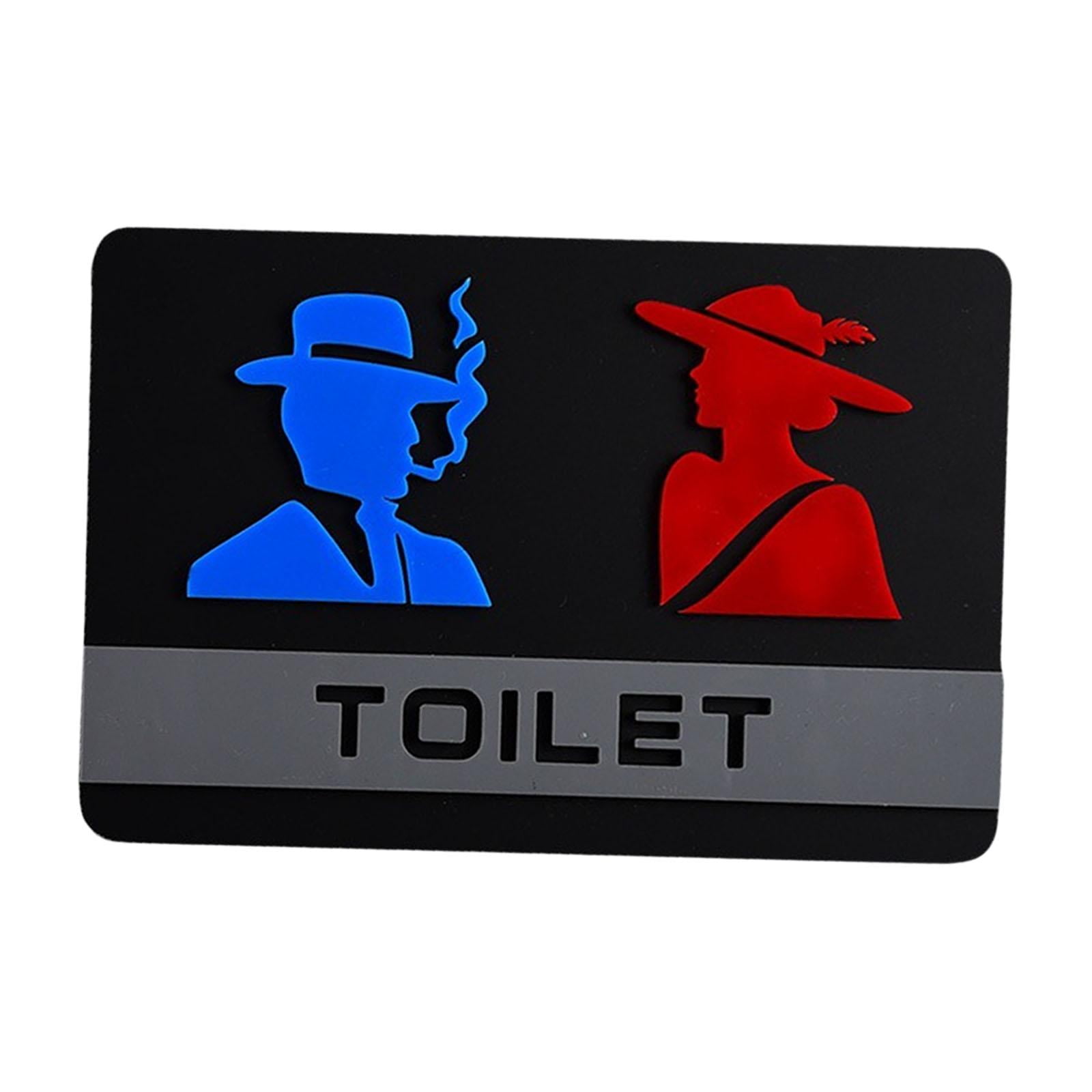 Letrero de acrílico para inodoro, decoración de letrero de WC ...